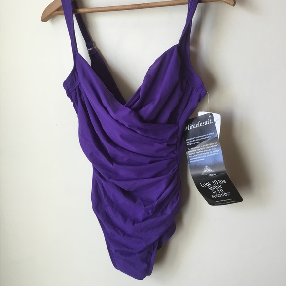 Miraclesuit | Swim | Miraclesuit Sanibel Purple One Piece Swimsuit ...